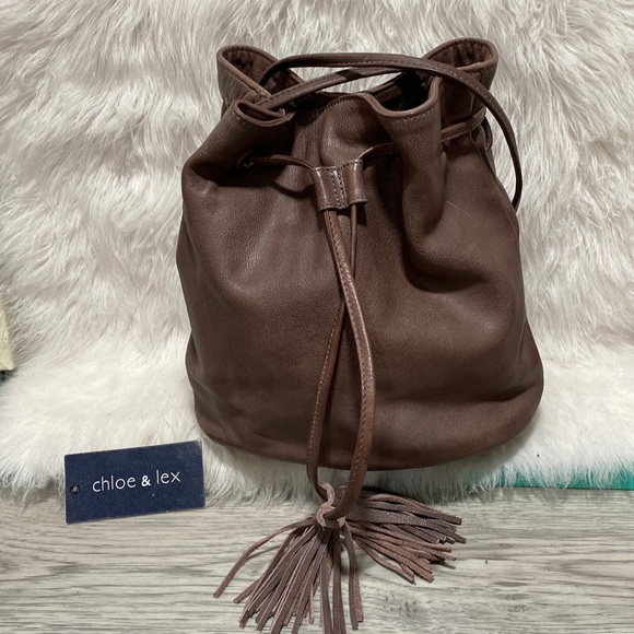 Chloe and Lex | Bags | Chloe And Lex Leather Bucket Bag | Poshmark